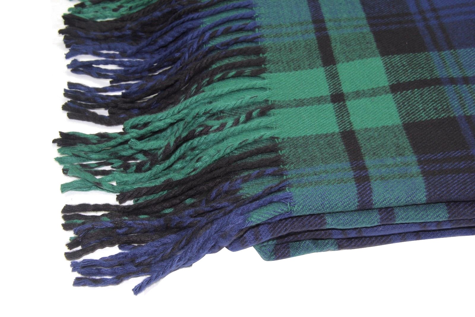 NY GOLDEN FASHION Women Oversized Scottish Clan Tartan Plaid Cashmere Feel Shawl Wrap Winter Scarf (Green Tartan)