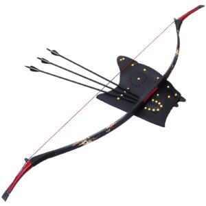 obert archery vintage recurve bow set longbow horsebow quiver target hunting arrows quiver