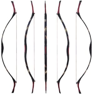 Obert Archery Vintage Recurve Bow Set Longbow Horsebow Quiver Target Hunting Arrows Quiver