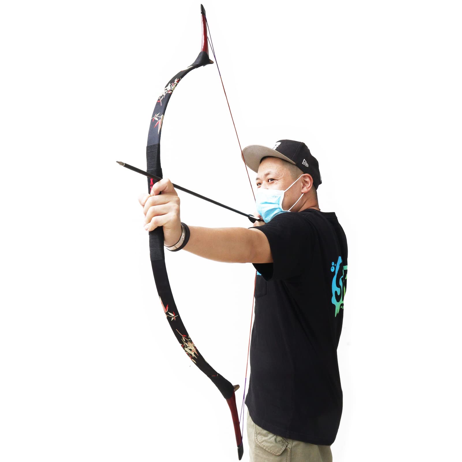 Obert Archery Vintage Recurve Bow Set Longbow Horsebow Quiver Target Hunting Arrows Quiver