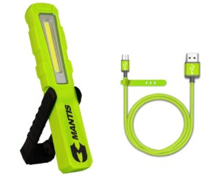 clore automotive light-n-carry lncmini "mantis" rechargeable cob led work light for mechanics, hvac technicians, plumbers, contractors