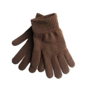 geicyjiecy mellons winter magic gloves warm strecty knit gloves for men women, coffee, one size