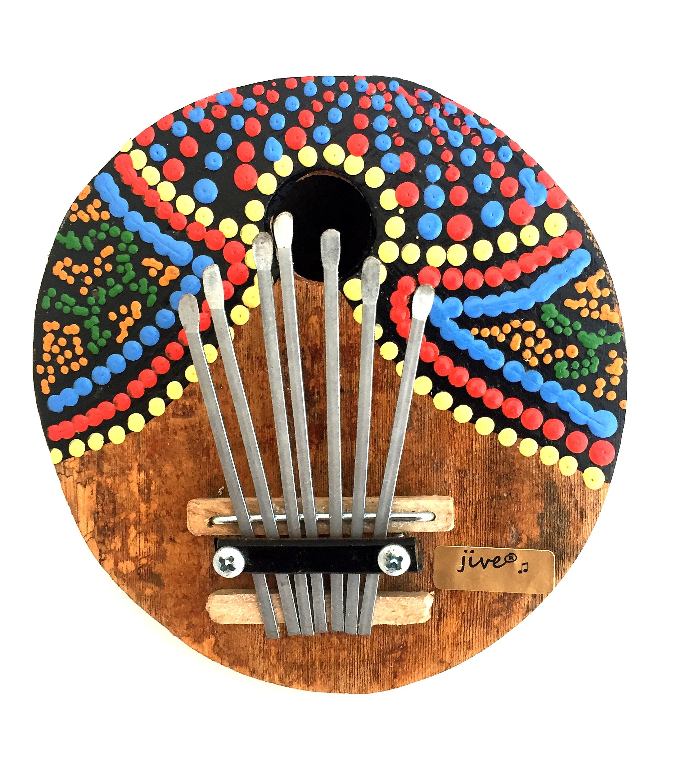 Coconut Kalimba Thumb Piano - 7 Keys - Hand Painted Percussion Instrument - JIVE BRAND