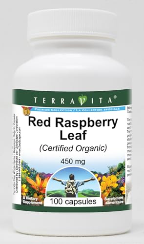 Red Raspberry Leaf (Certified Organic) - 450 mg (100 Capsules, ZIN: 518667) - 2 Pack