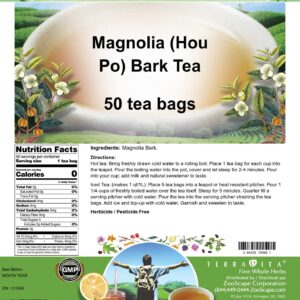 Magnolia (Hou Po) Bark Tea (50 tea bags, ZIN: 515568) - 3 Pack