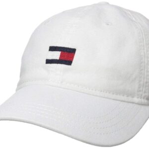 Tommy Hilfiger Men's Ardin Dad Hat, Tommy White, One Size