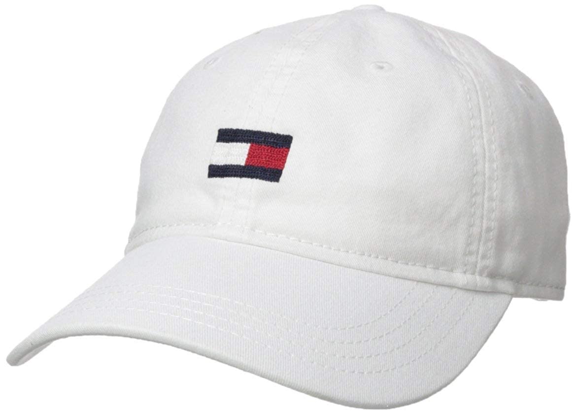 Tommy Hilfiger Men's Ardin Dad Hat, Tommy White, One Size