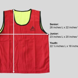 Select Reversible Training Vest (Pack 12), Senior, Red/Yellow