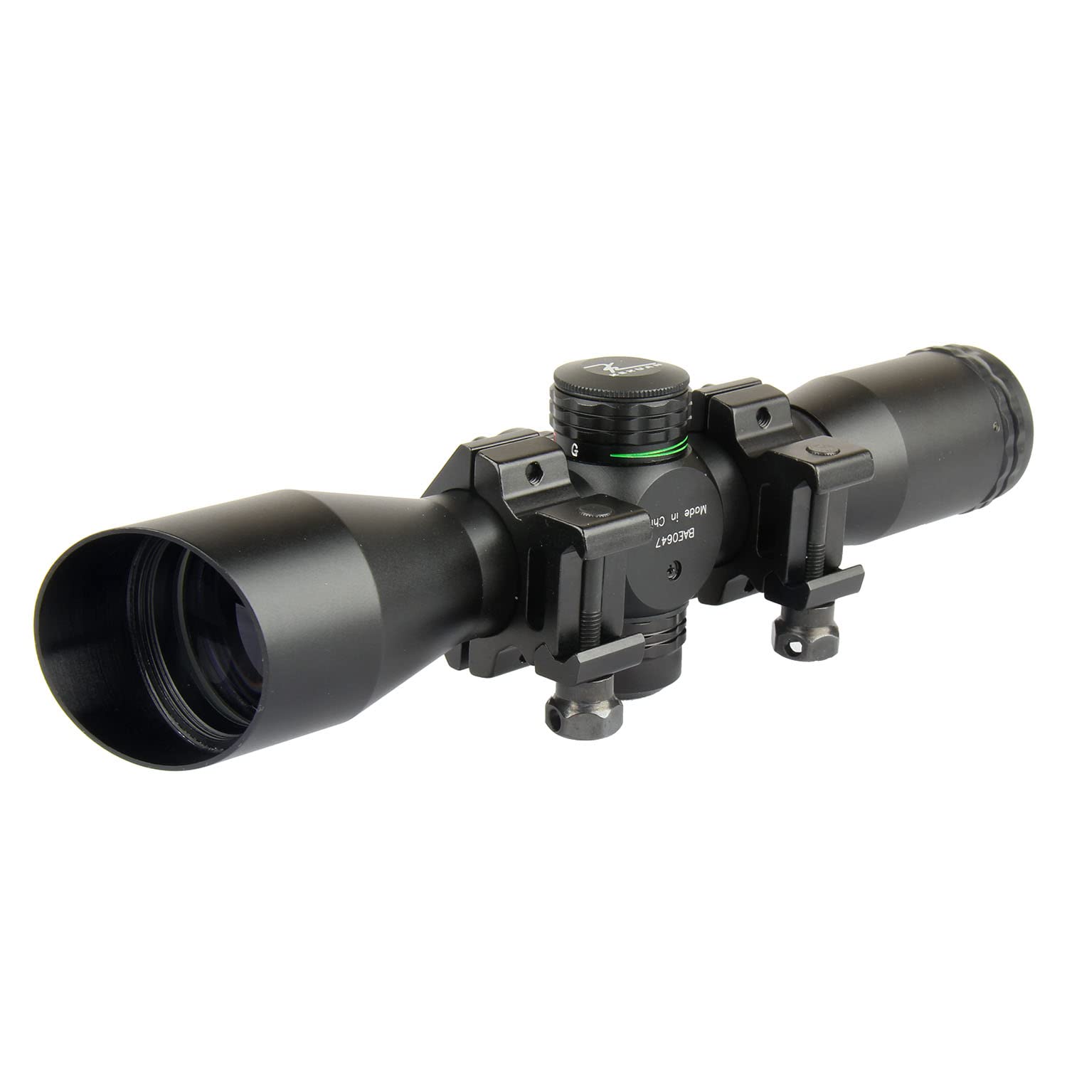 TACFUN 4X32 Crossbow Compact Multi Range Reticle Scope Red Green with Rings Lens Covers