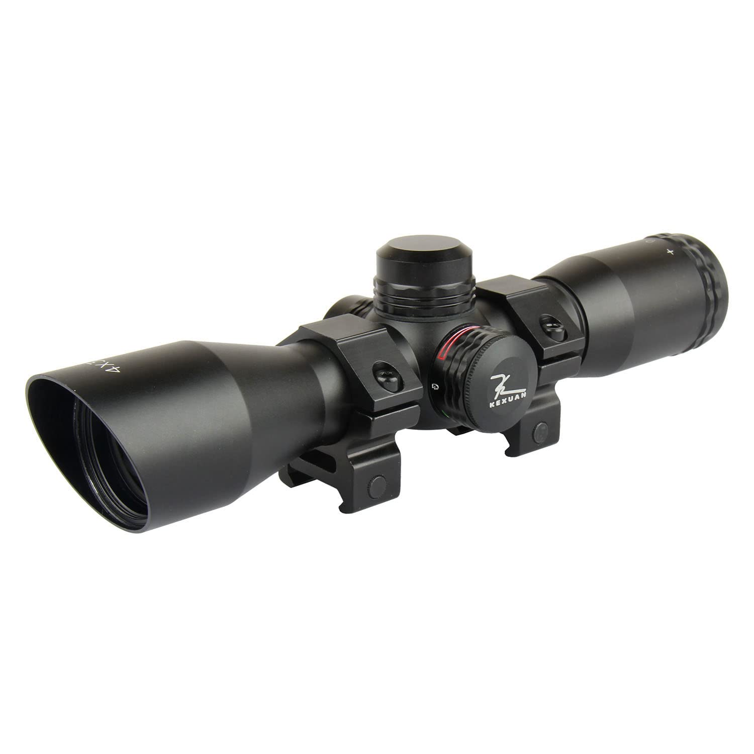 TACFUN 4X32 Crossbow Compact Multi Range Reticle Scope Red Green with Rings Lens Covers