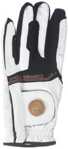 copper tech gloves men's coptecwtbkmxl golf glove with spider tacky grip, x-large, white/black