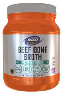 now sports nutrition, beef bone broth powder made with premium-quality beef bone extract , 1.2-pound