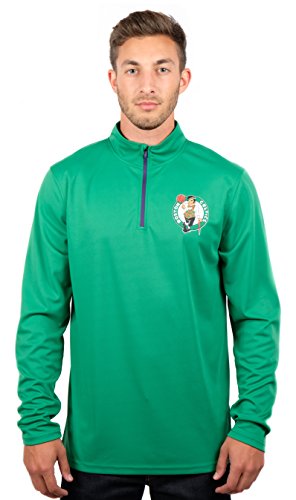 Ultra Game mens Pullover Tee NBA Men s Quarter Zip Poly Knit Long Sleeve Shirt, Team Color, Medium US