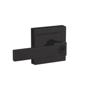 schlage f51a nbk 622 uld northbrook lever with upland trim keyed entry lock, matte black