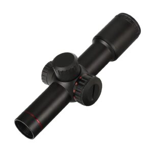 ohhunt 4.5x20e compact hunting rifle scope red illuminated glass etched reticle riflescope with flip-open lens caps and rings