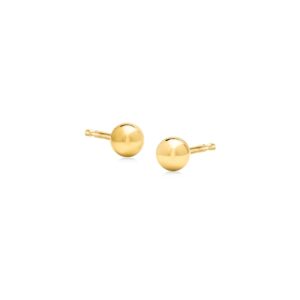 ross-simons italian 4mm 18kt yellow gold ball stud earrings