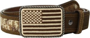 ariat unisex-adult's patriot digital camo belt, brown, 34