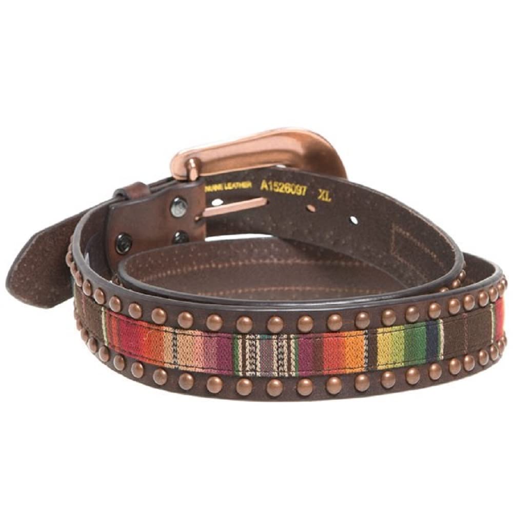 Ariat Women's Serape Center Copper Nail Edge Belt, Multi/Color, Medium