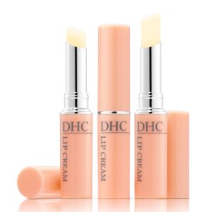 dhc lip cream 3 pack, ultra-moisturizing, soothing, hydrating, dry, chapped lips, protecting, fragrance and colorant free, 0.05 oz. net wt.