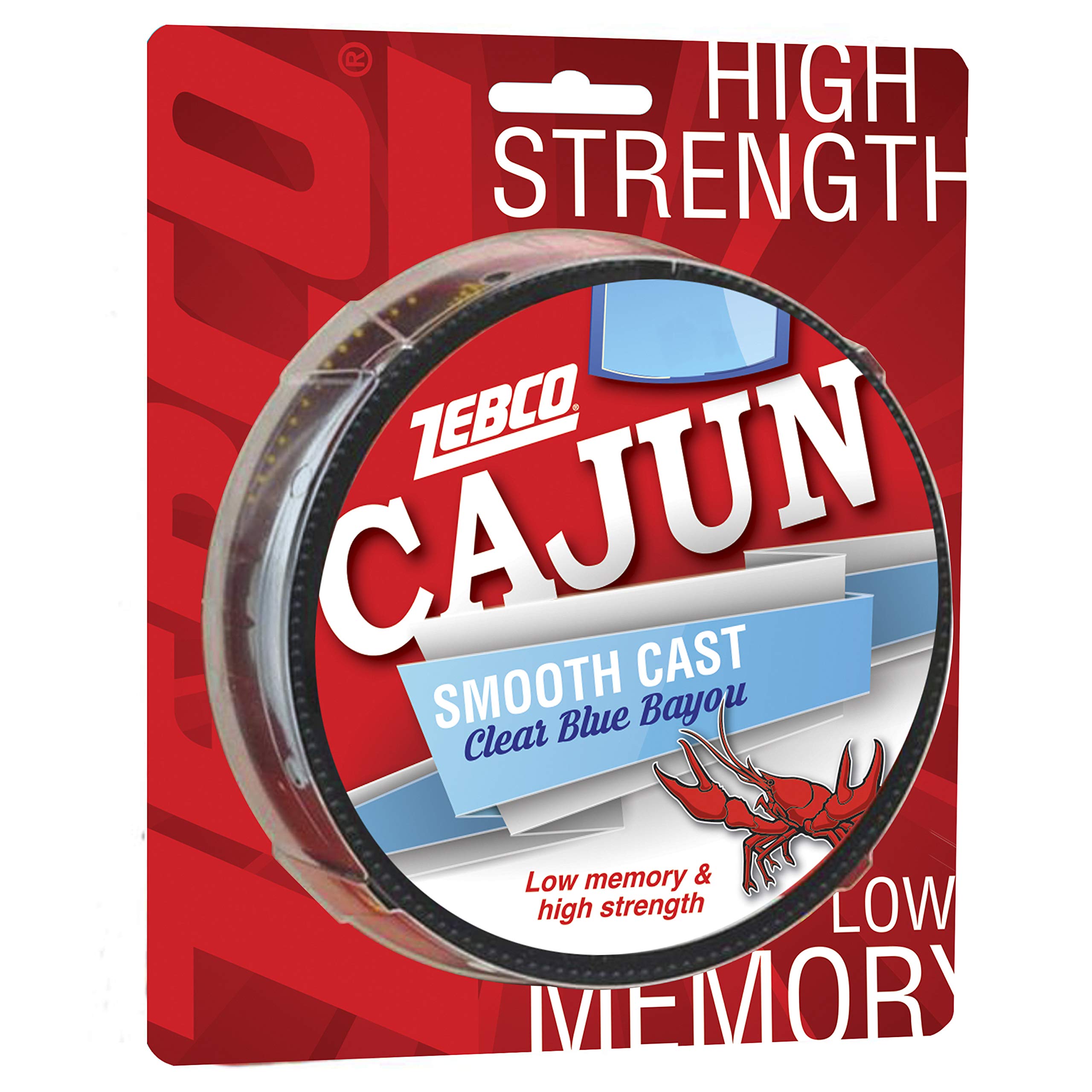 Zebco Cajun Smooth Cast Monofilament Fishing Line, Clear Blue Bayou Filler Spool, 330-Yards, 12-Pound, Low Memory, High Strength