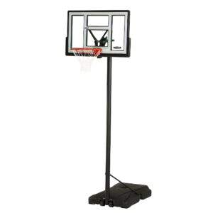 fusion courtside portable basketball system, 46 inch backboard