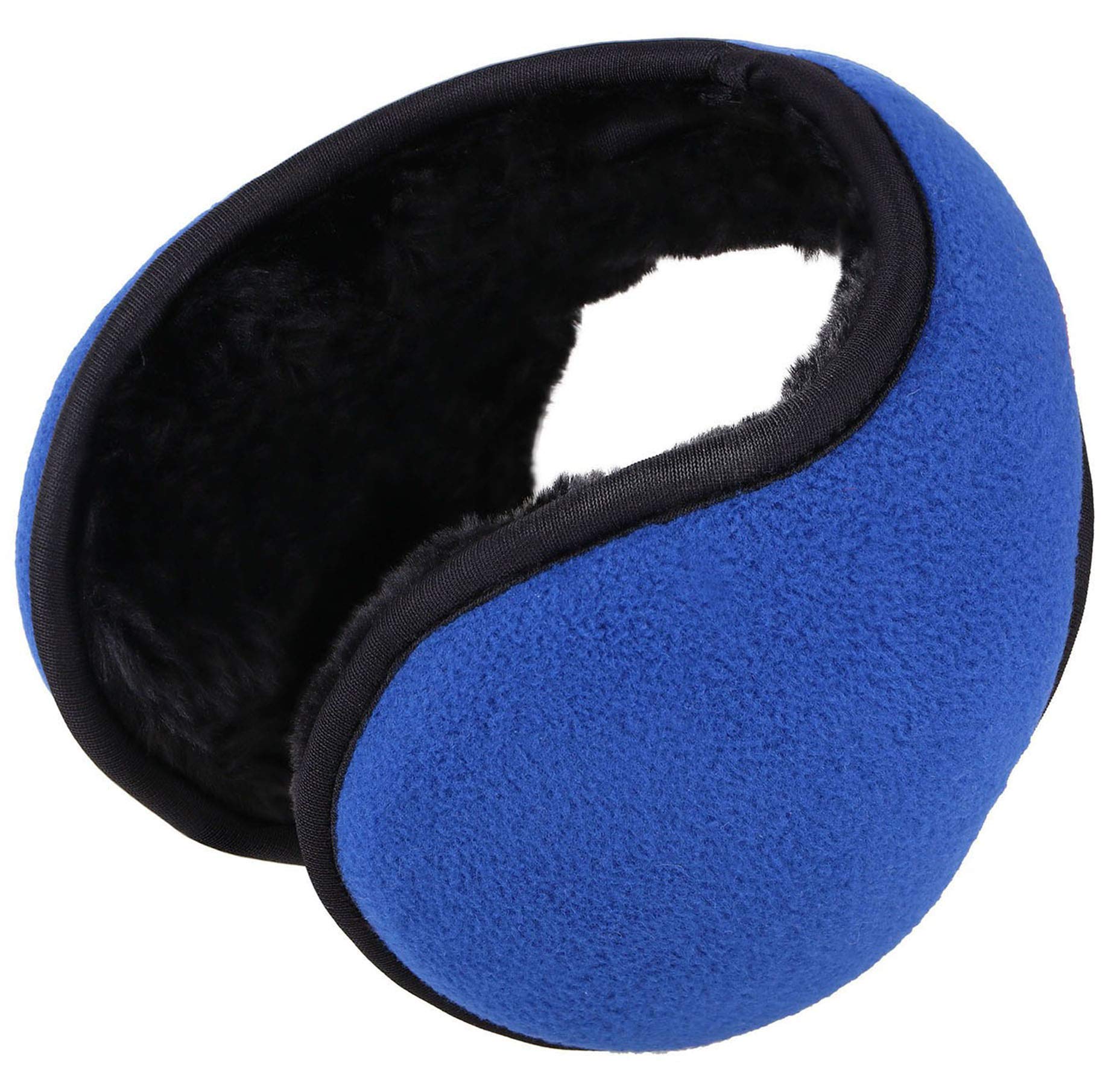 Jasmine Unisex Sherpa Fleece Lined Winter Earmuffs,Royal Blue