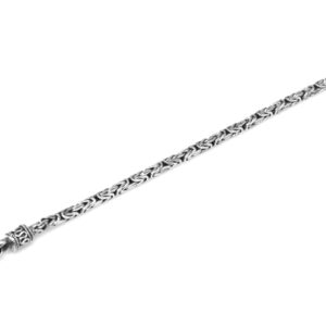 Blusilver 925 Sterling Silver Bizantine Chain Bracelet Handmade in Bali 2.0 mm (7.0 Inches)