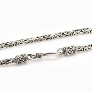 Blusilver 925 Sterling Silver Bizantine Chain Bracelet Handmade in Bali 2.0 mm (7.0 Inches)