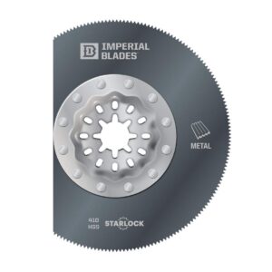 imperial blades starlock 3-3/8" thin metal segment oscillating multi-tool blade, 1pc (fits: bosch and fein. also fits non-starlock multi-tools: milwaukee, ridgid, makita, rockwell and more), one size (ibsl410-1)