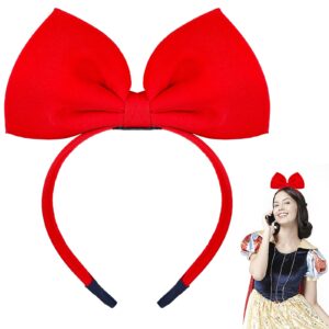 Red Bow Headband Red Bowknot Headband for Women Gril Christmas Halloween Cosplay Headwear