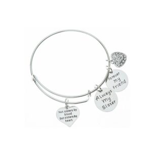 infinity collection best friends bracelets- not sisters by blood but sisters by heart bracelet- always my sister, forever my friend jewelry- gift for friends