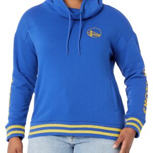 Ultra Game NBA Golden State Warriors Womens Quarter Zip Fleece Pullover Sweatshirt with Zipper, Team Color, Large