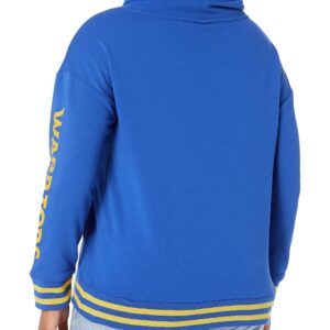 Ultra Game NBA Golden State Warriors Womens Quarter Zip Fleece Pullover Sweatshirt with Zipper, Team Color, Large