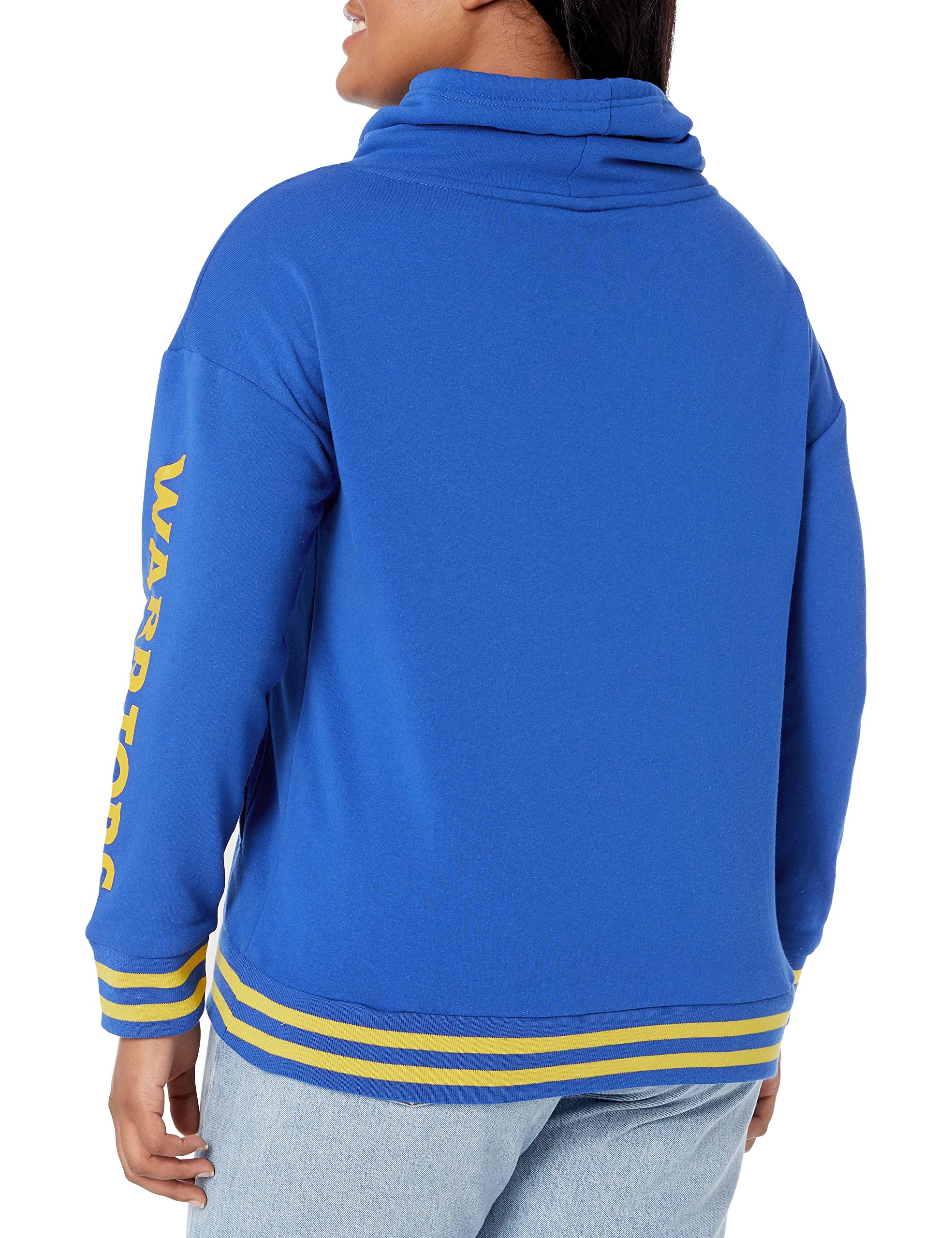 Ultra Game NBA Golden State Warriors Womens Quarter Zip Fleece Pullover Sweatshirt with Zipper, Team Color, Large