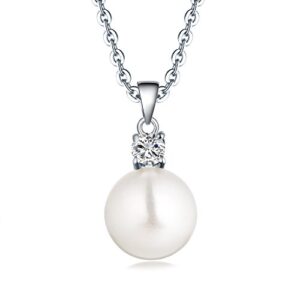 jo wisdom 925 sterling silver freshwater cultured pearl pendant necklace jewelry for women