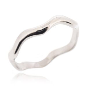 sovats curved thumb ring for women 925 sterling silver rhodium plated - simple, stylish &trendy nickel free ring, size 8