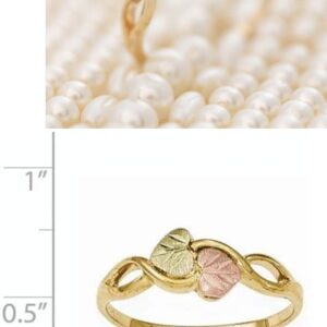 10k Yellow Gold Two Hearts Infinity Ring, 12k Green and Rose Black Hills Gold Size 4