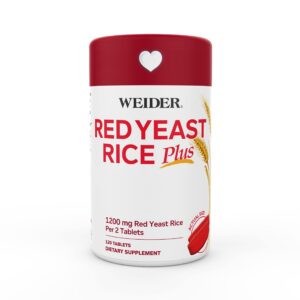 weider red yeast rice plus 1200mg - with 850mg of natural phytosterols- gluten free - one month supply