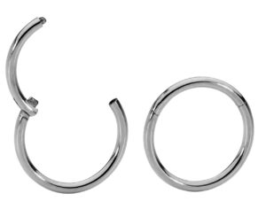 365 sleepers 2 pieces titanium 16g hinged hoop segment septum cartilage helix tragus nose ring unisex sleeper earrings 6mm - 16mm