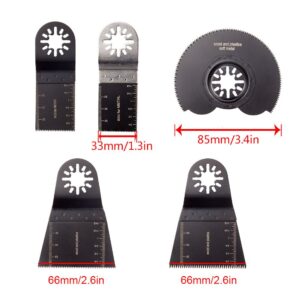 5 PCS Metal/Wood Universal Quick Release Oscillating Saw Blades, CBTONE Mixed Multitool Saw Blade Set oscillating Tool Blade for Dewalt, Fein Multimaster, Black & Decker,Bosch Craftsman and More