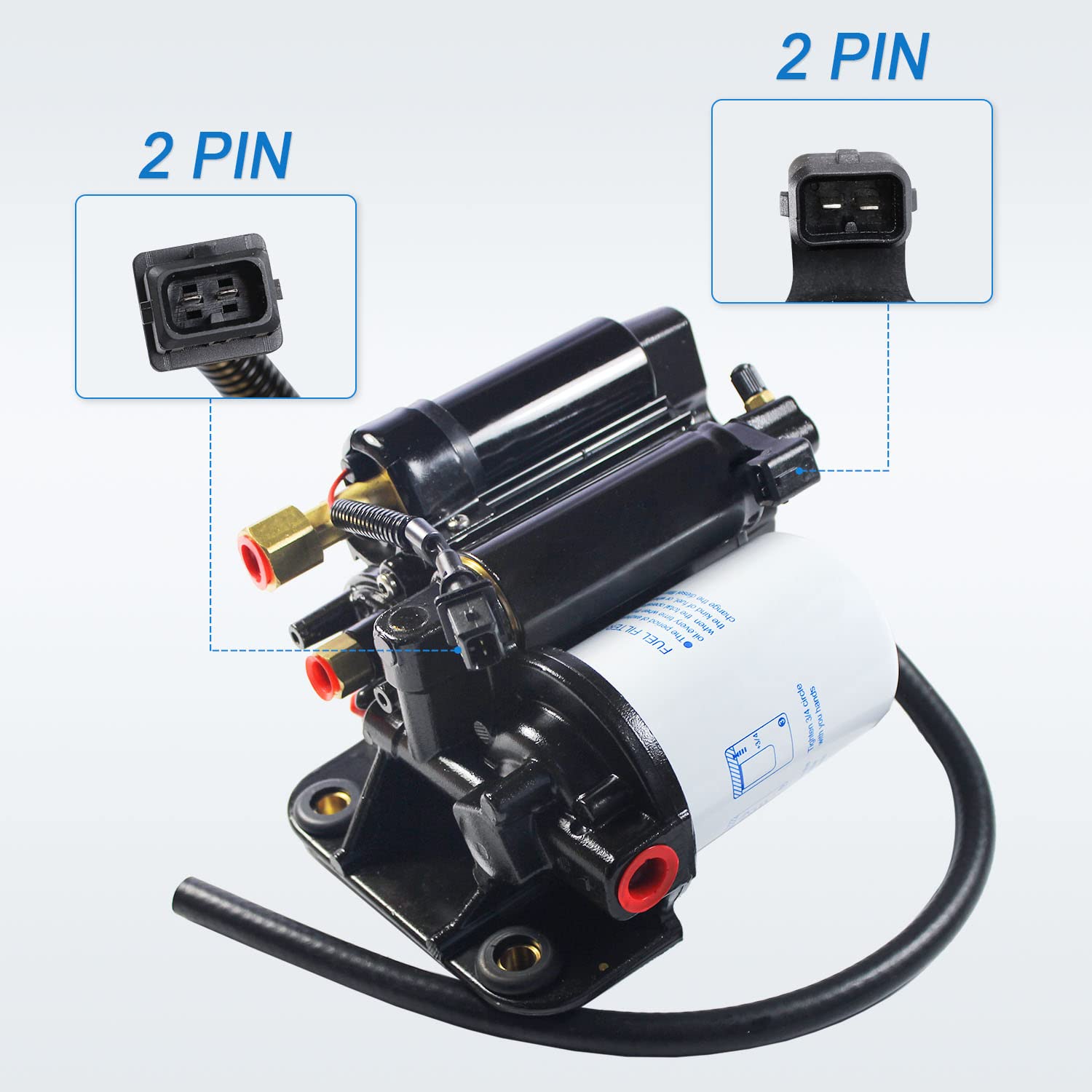 Electric Fuel Pump Assembly Replacement For Volvo Penta 21608511 21545138 4.3L 5.0L 5.7L for 4.3OSI 4.3GXI 5.0OSI 5.0GXI 5.7GI 5.7GXI 5.7OSI 5.7OSXI 3594444 213977771 3861355 3860210