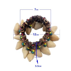 Mowind African Tribal Style Nuts Shell Bracelet Dora Nut Handbell Percussion Accessories