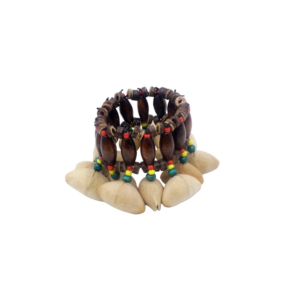 Mowind African Tribal Style Nuts Shell Bracelet Dora Nut Handbell Percussion Accessories