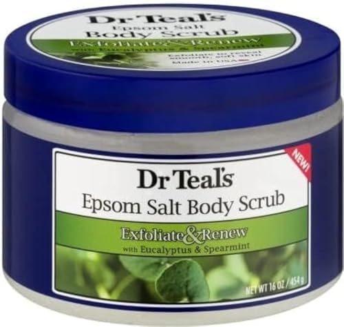 Epson Salt Body Scrub - Exfoliate & Renew with Eucalyptus & Spearmint (16 Ounces)