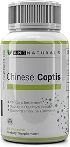 chinese coptis (coptis chinensis) - no binder, no fillers - potent whole herb huang lian su - goldthread 550mg berberine coptisine - packaging may vary