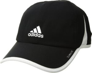 adidas women's superlite relaxed fit performance hat, black/white, one size