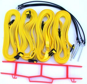 home court 1-inch adjustable 8-meter grass setup boundary - m817ag (yellow)