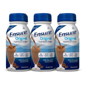 ensure original nutrition shake, milk chocolate, 8 ounces, 6 count