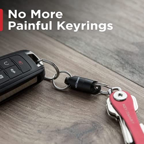 KeySmart MagConnect Magnetic Key Holder for Purse, Key Chains for Car Keys - Detachable Key Ring Quick Release Keychain for Men - Mens Key Chain Rings Heavy Duty Key Ring - Black EDC (3-Pack)