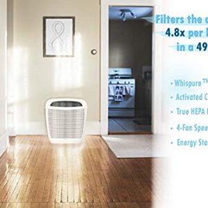 Whirlpool Whispure Air Purifier WP500 (New Version of AP51030K) 490 sq ft Filtration with True HEPA and Carbon Pre-Filter 8171434K, 1183054K. Compact Odor Allergen Eliminator (WP500P-Pearl White)